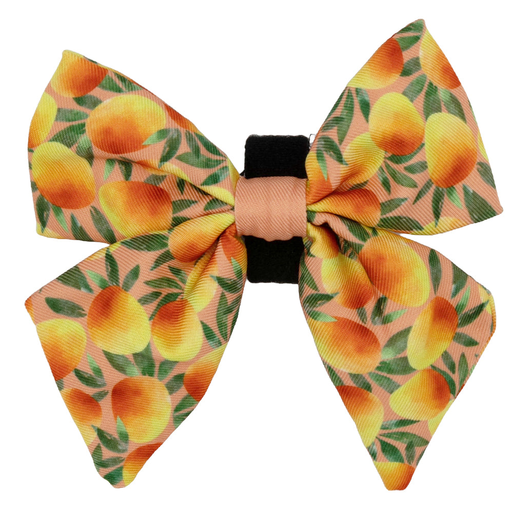 Dog Sailor Bow - Mango Tango | Sassy Woof Product