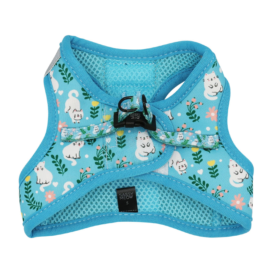 Cat Step-In Harness - Purrs & Petals | Sassy Woof Product