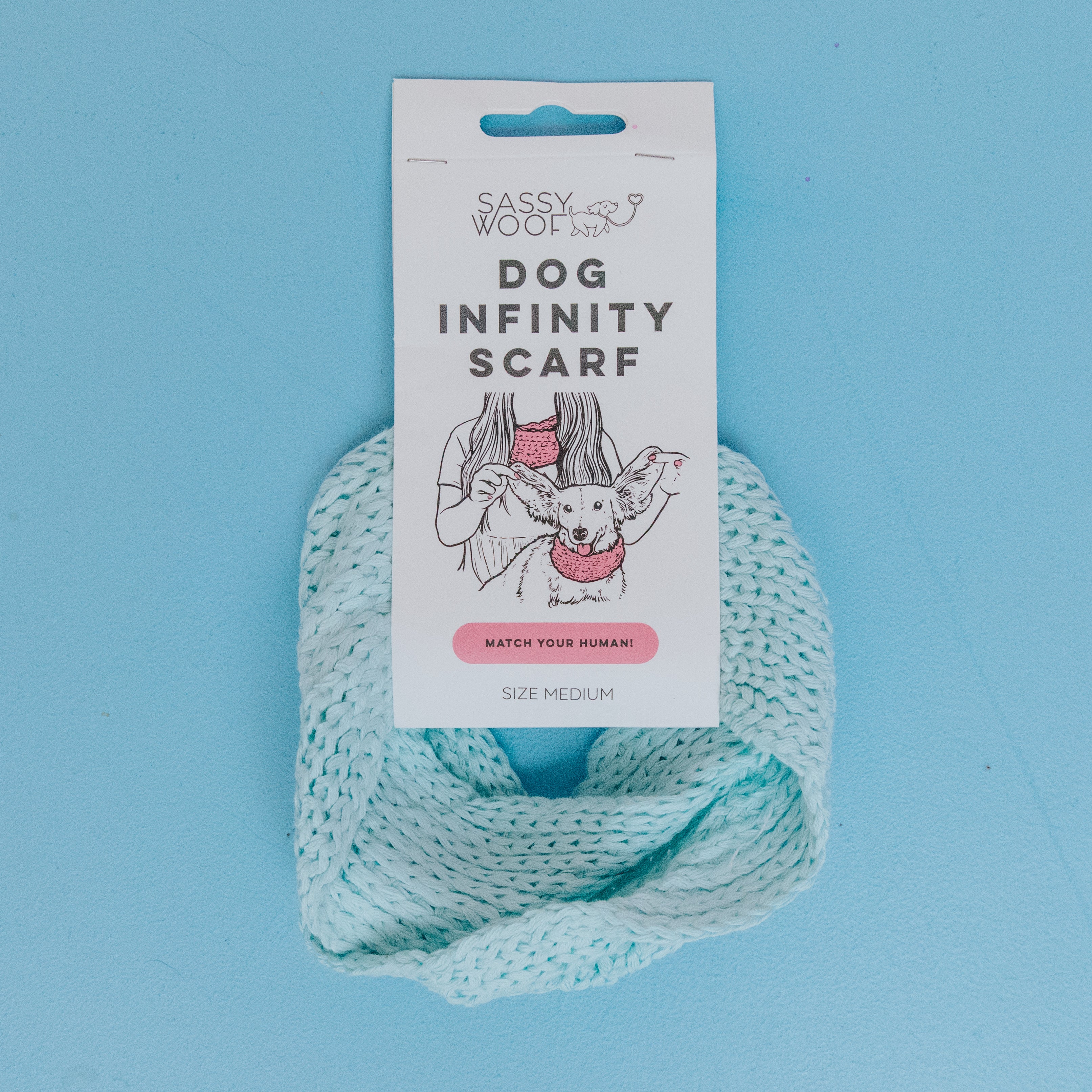 Dog Infinity Scarf - Blue | Sassy Woof Product