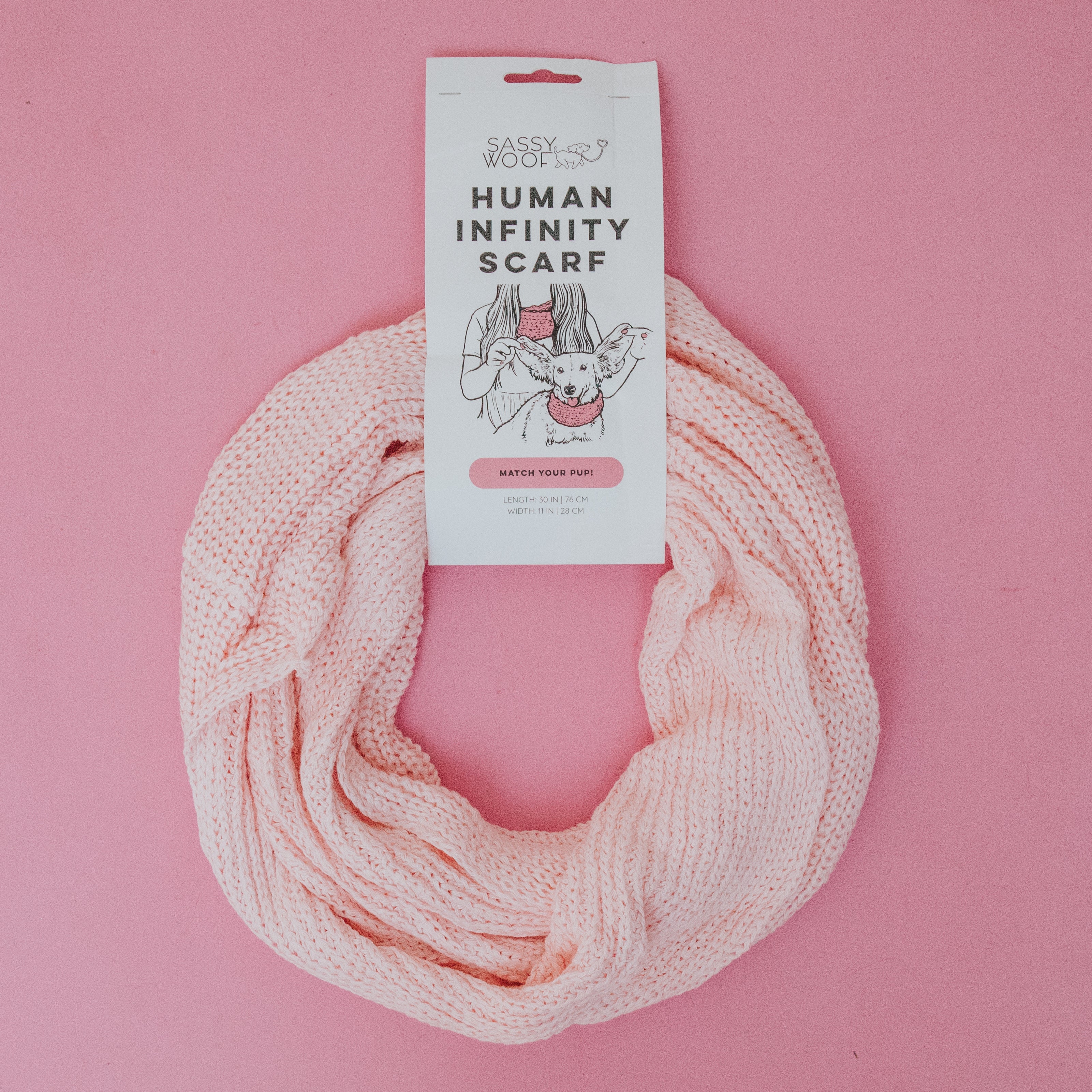 Human Infinity Scarf - Pink | Sassy Woof Product