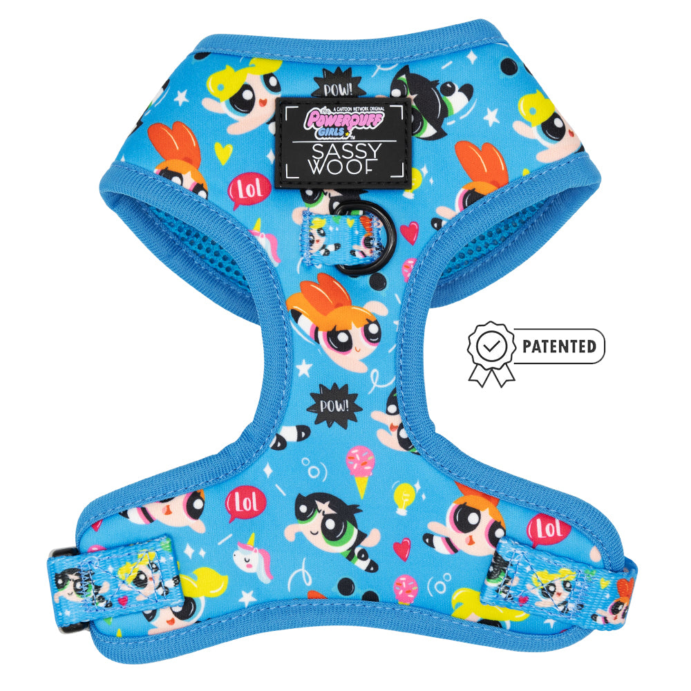Dog Adjustable Harness - The Powerpuff Girls™ (Blue) | Sassy Woof Product