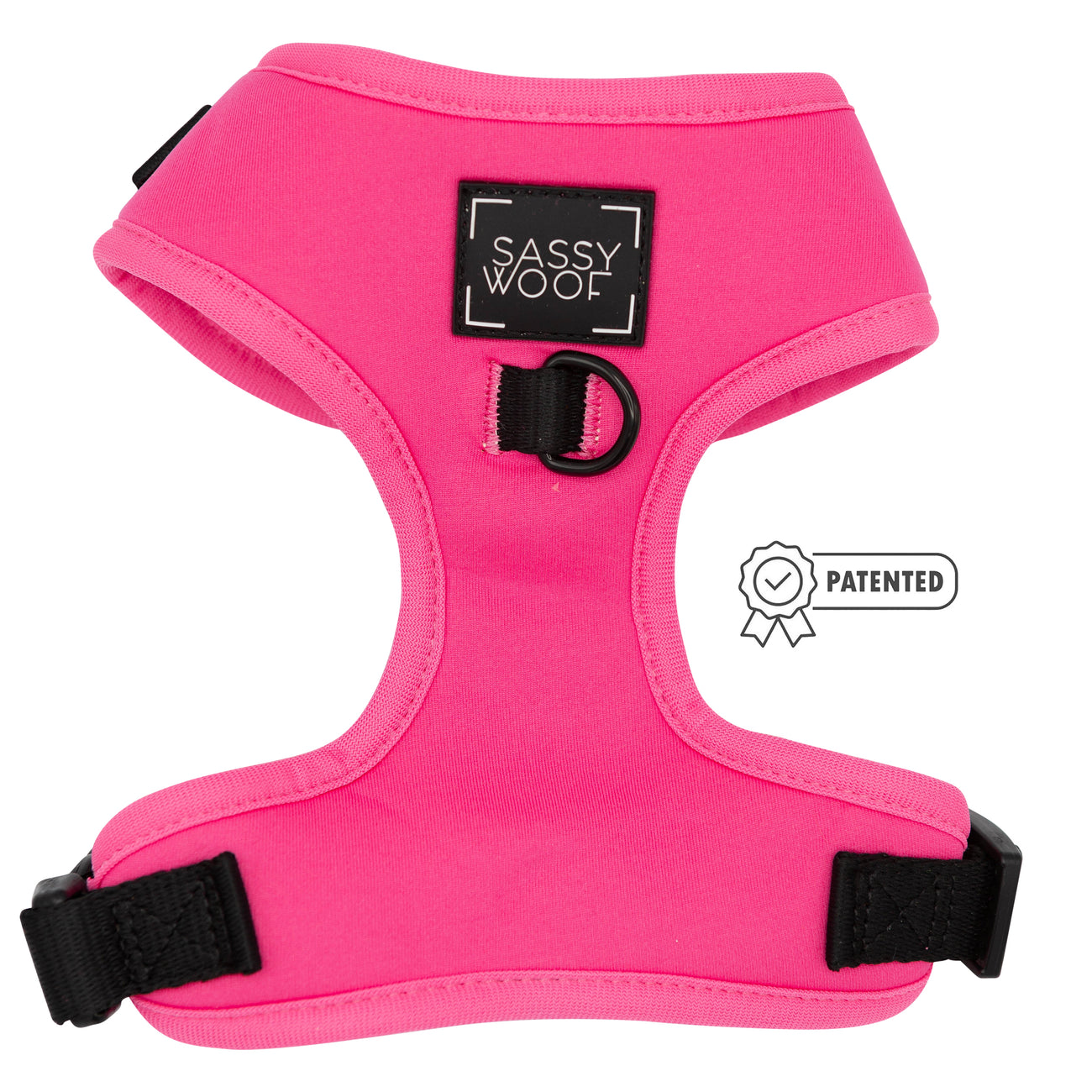 Dog Adjustable Harness - Neon Pink | Sassy Woof Product